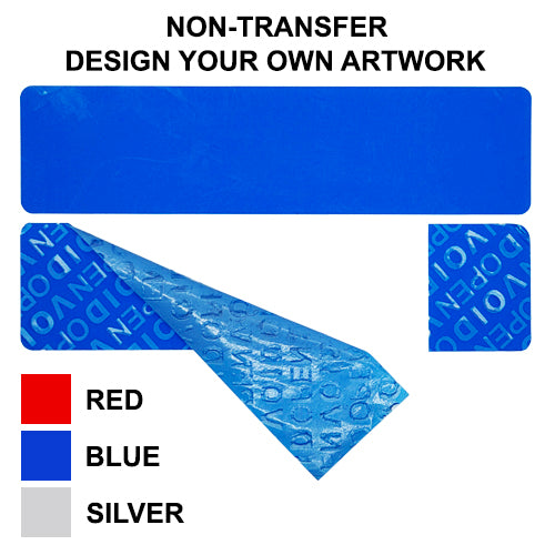 Custom Design Non Transfer Security Labels (80.0mm x 25.0mm with Tear ...